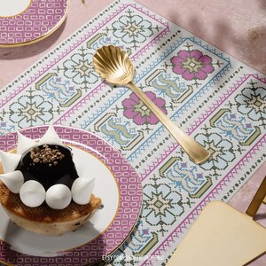 Violet Border Cross Stitch Pattern PDF // Greek Islands Cross Stitch ...