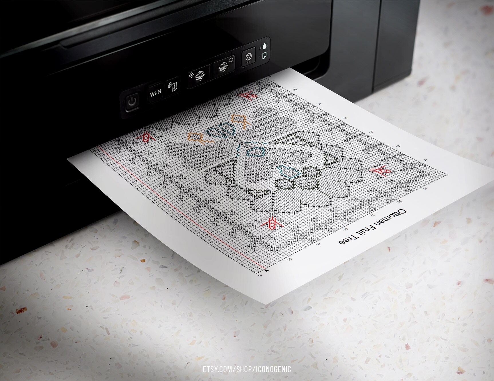 Ottoman Fruit Tree Cross Stitch Pattern PDF // Greek Islands - Etsy