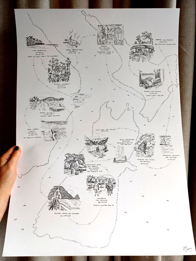 Custom Hand-drawn Map Artwork (any Location) - Etsy