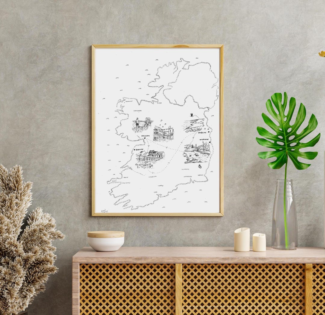 Custom Hand-drawn Map Artwork (any Location) - Etsy