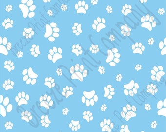 Blue Paw Prints | Etsy
