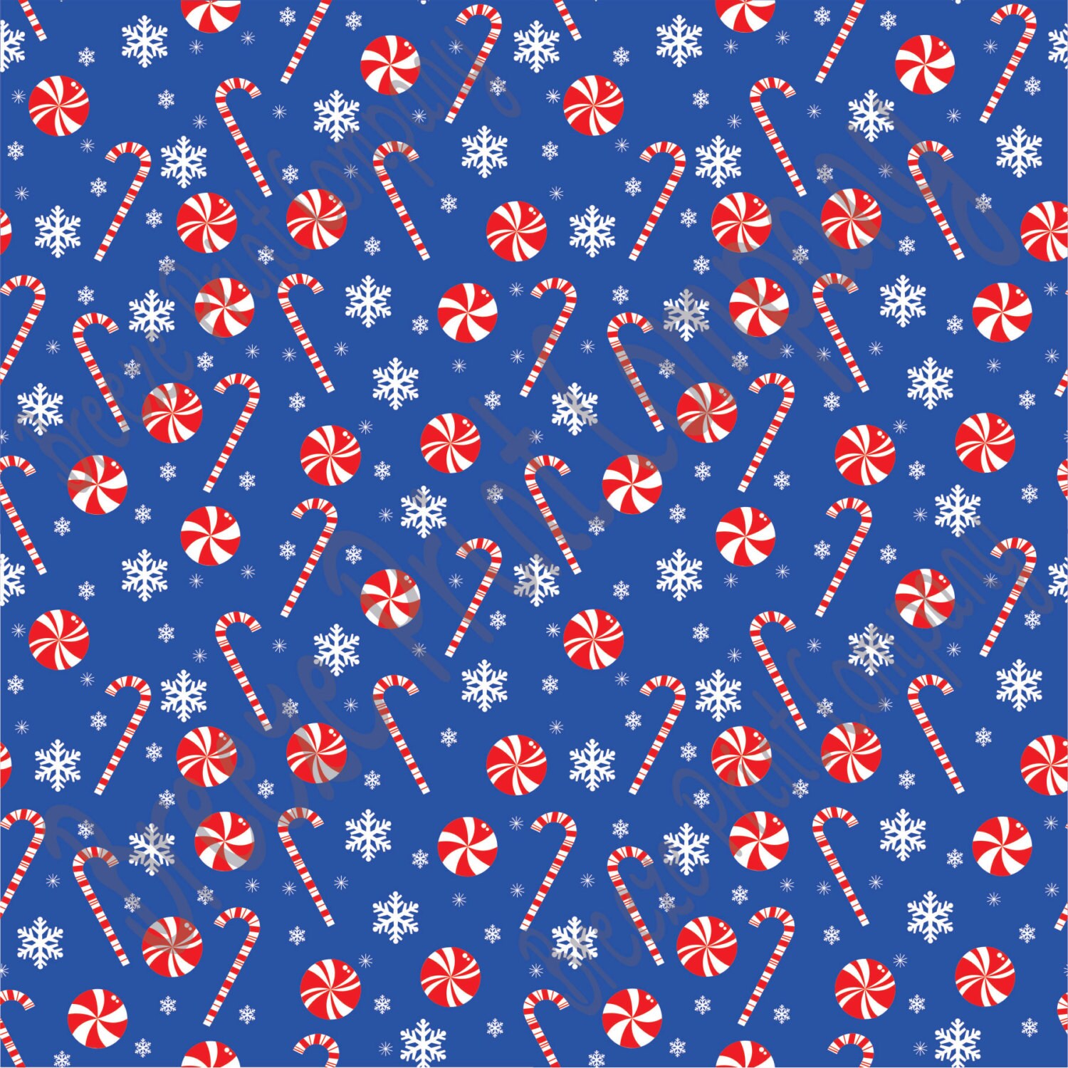Patterned Vinyl Blue Candy Cane and Snowflake Craft Vinyl - Etsy