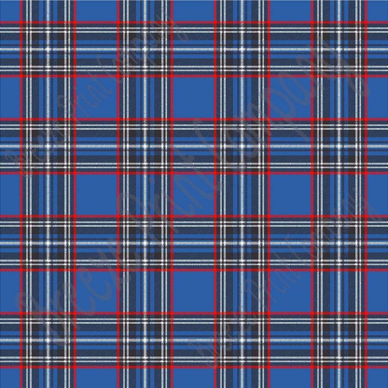 Patterned Vinyl Blue Tartan Plaid Craft Vinyl Sheet HTV or - Etsy