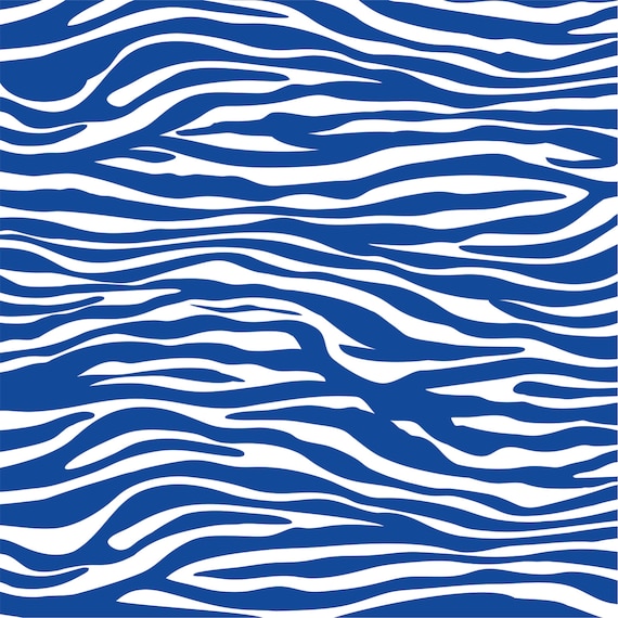 Blue And White Zebra Stripes