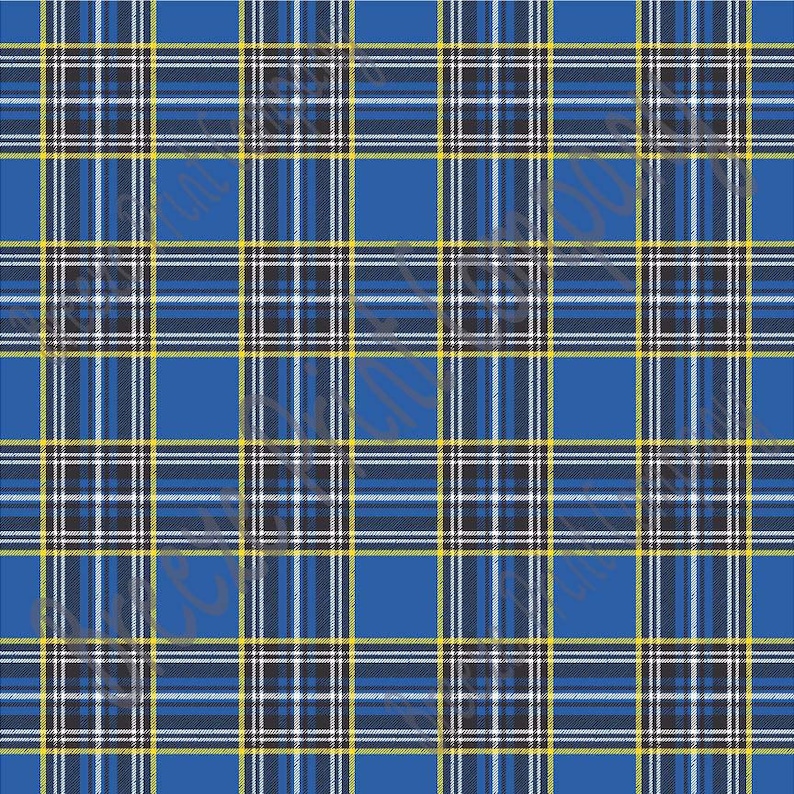 Patterned Vinyl Blue tartan plaid craft vinyl sheet HTV or | Etsy