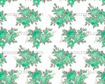 Floral Pattern Vinyl Pink Rosebud Flower Patterned - Etsy