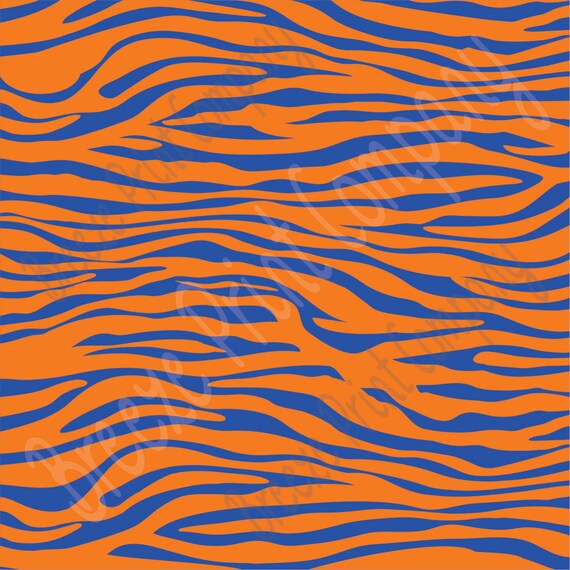 Orange Zebra Print