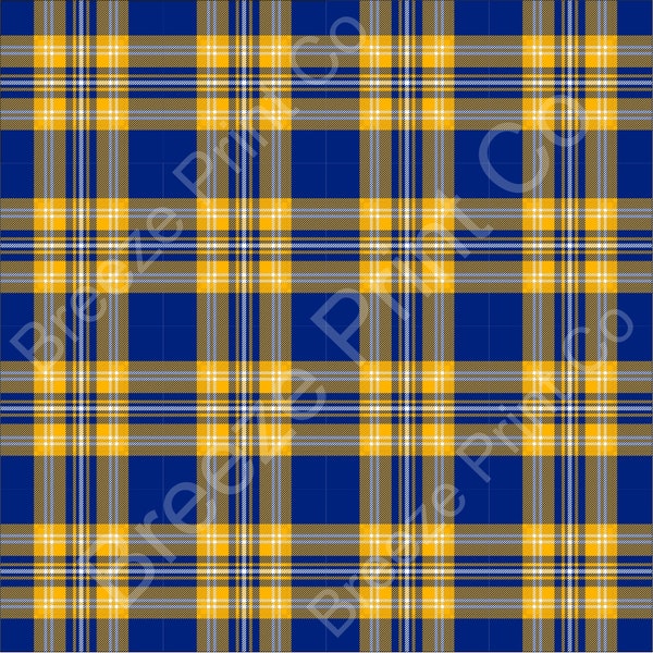 Blue Yellow Plaid - Etsy