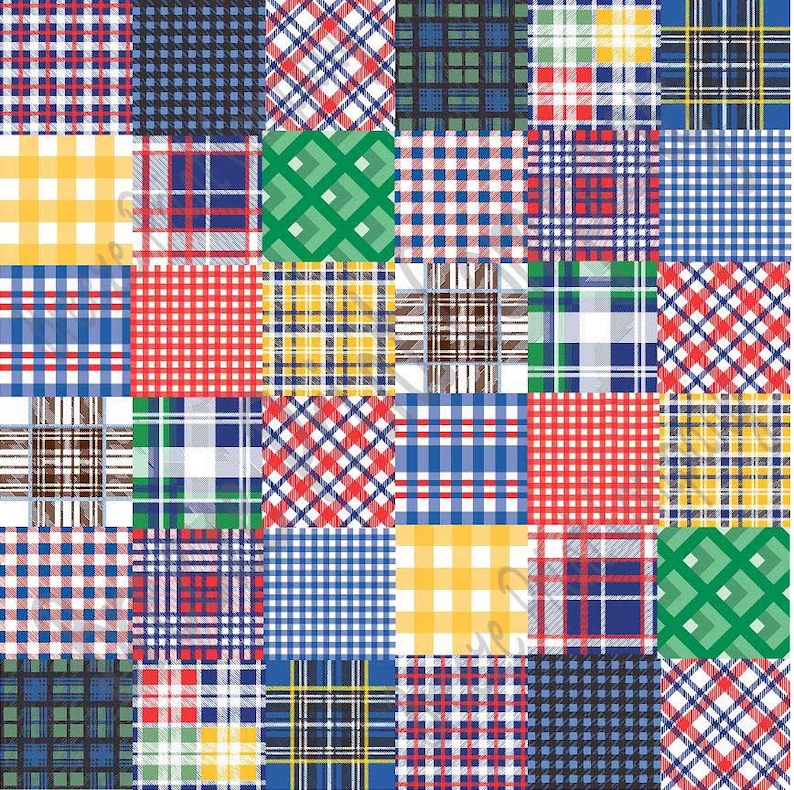 Patchwork Quilt Plaid Craft Vinyl Sheet HTV or Adhesive - Etsy