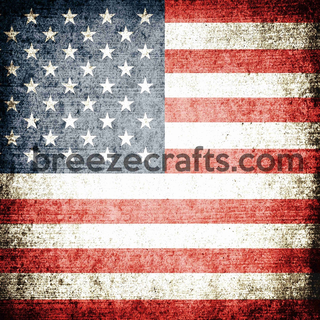 Distressed Flag Patterned Vinyl in HTV or Adhesive Vinyl - American ...