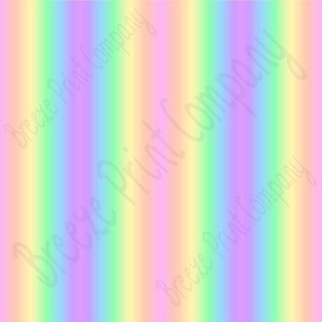 Pastel Rainbow Ombre Pattern Vinyl Sheet In Htv Or Adhesive Etsy