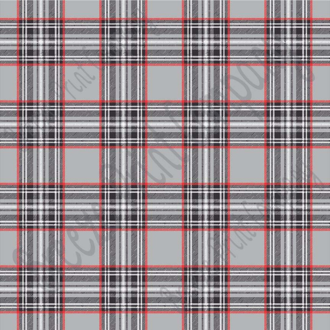 Patterned Vinyl, Grey Tartan Plaid Craft Vinyl Sheet - HTV or Adhesive ...