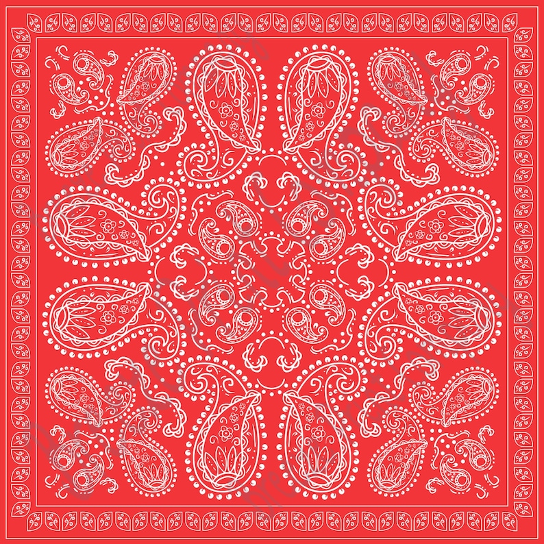 Patterned Vinyl Red bandana pattern printed craft vinyl | Etsy