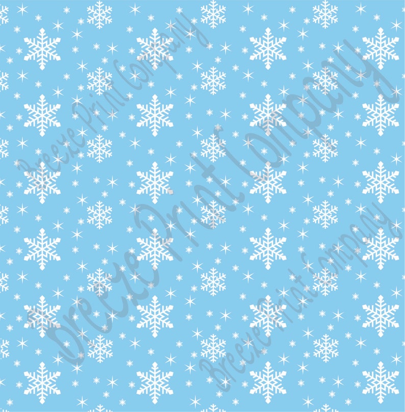 Patterned Vinyl Light Blue Snowflake Craft Vinyl Sheet HTV - Etsy