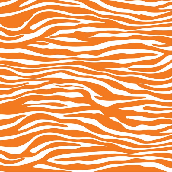 Orange Zebra Print