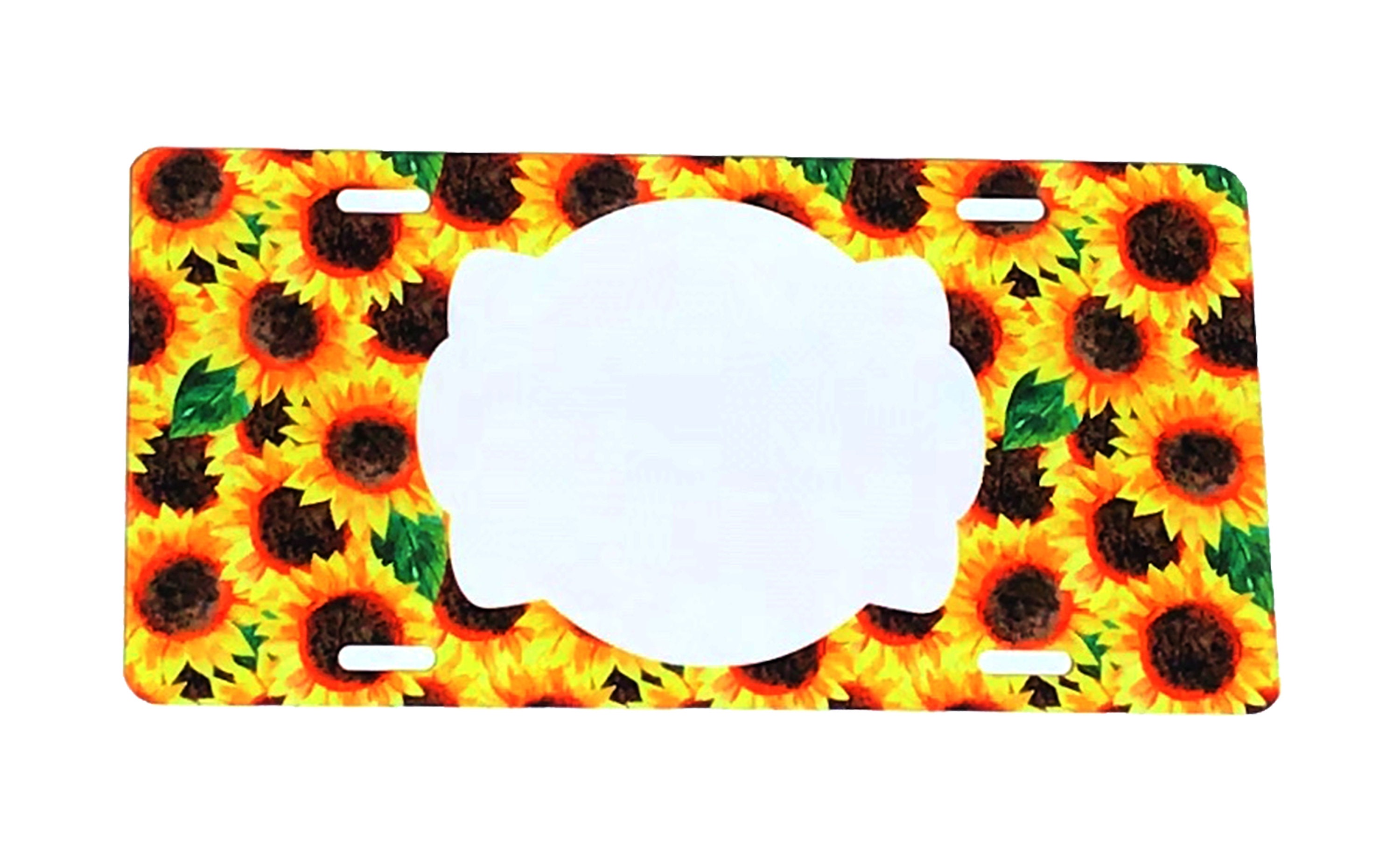 Sunflower license plate floral license plate flower print | Etsy