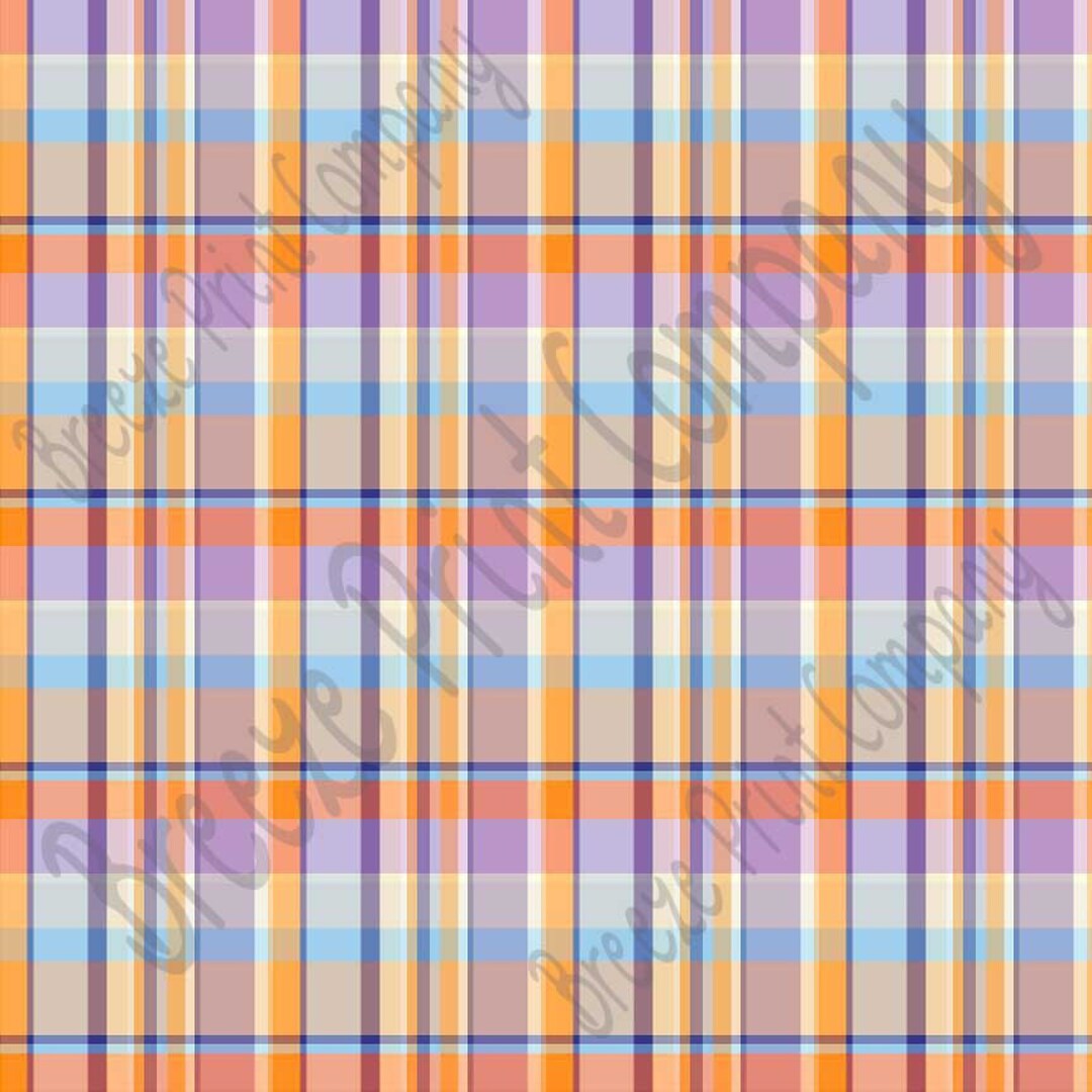 Patterned Vinyl, Madras Plaid Craft Vinyl Sheet - HTV or Adhesive Vinyl ...