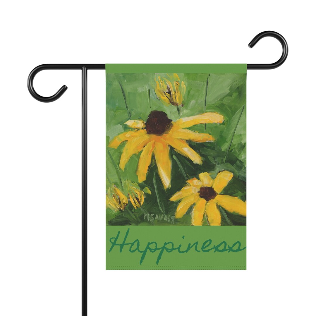 Black Eyed Susan Painting Garden & House Banner, Outdoor Decor, Flower ...