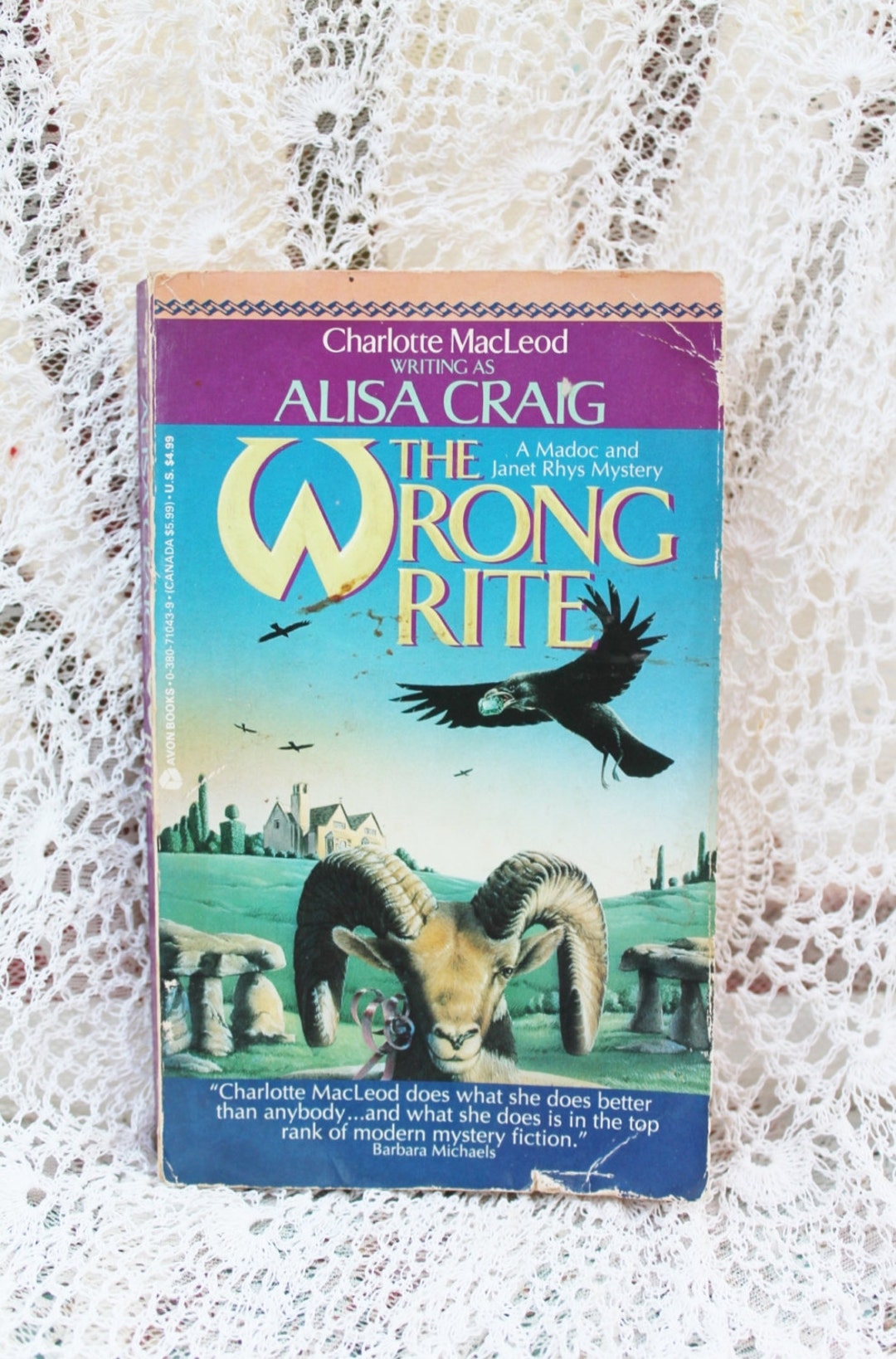 First Edition 1992 the Wrong Rite by Alisa Craig/ancient Beltane Story ...