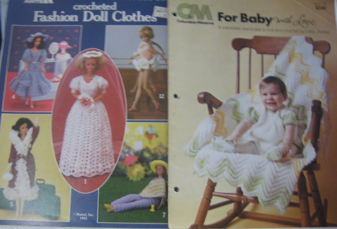 Vintage Craft Knitting, Croquet, Sewing Books. Baby, Sweaters, Fashion ...