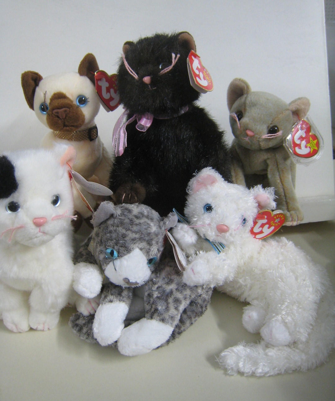 Cats Ty Beanie Babies Scat Purr Siam Starlett Deliah - Etsy