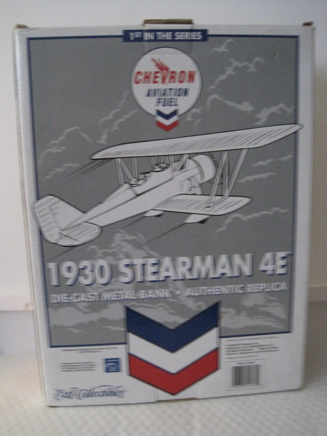 New Chevron 1930 Stearman 4E Diecast Airplane Bank, ERTL Collectibles ...
