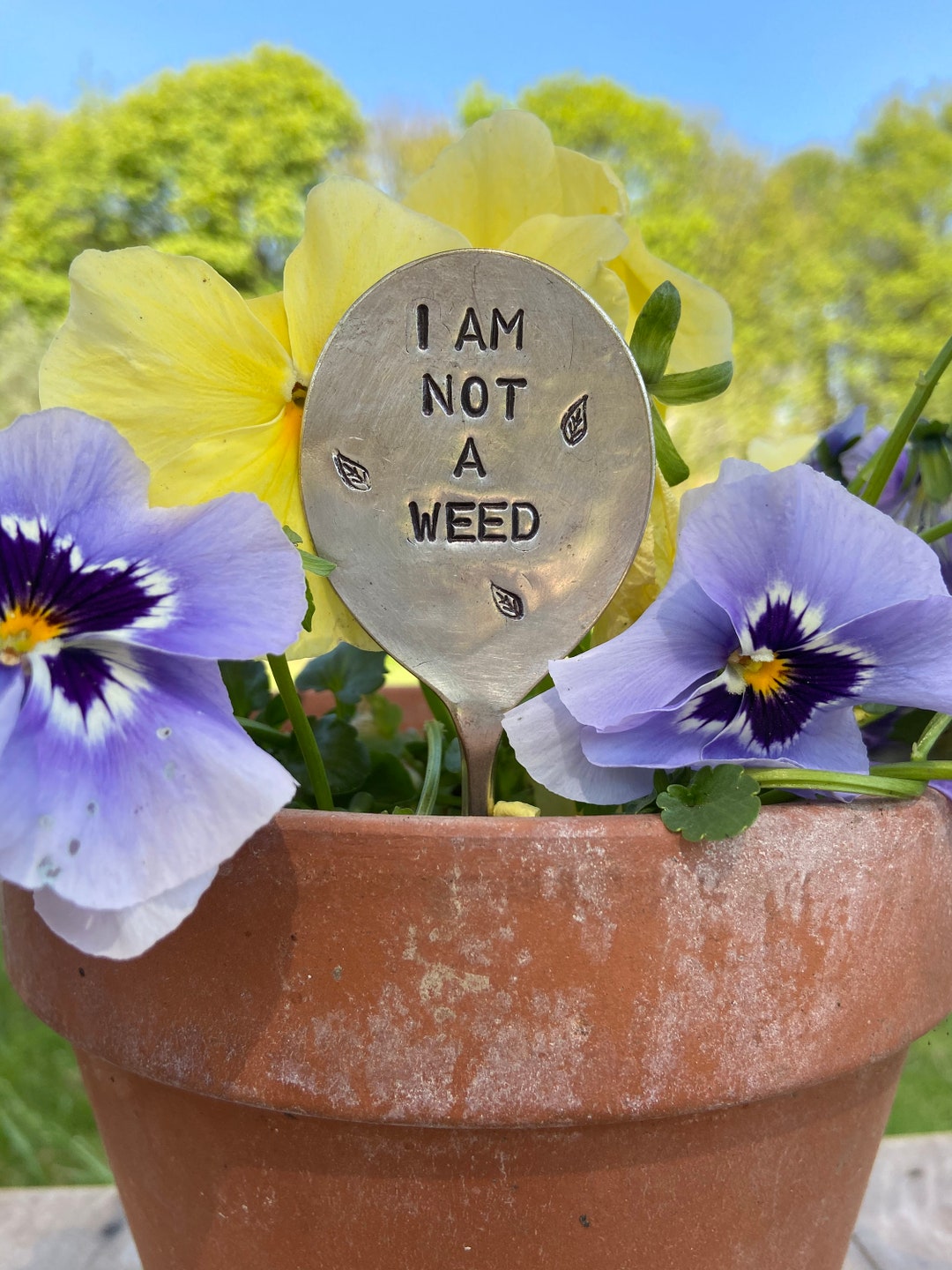 I Am Not A Weed - Plant/herb/garden Label Marker Decoration Silver ...