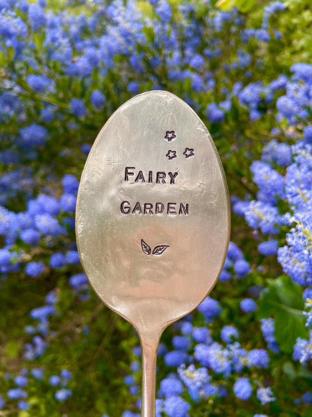 Upcycled Fairy Garden Spoon Marker: Hand Stamped Antique Cutlery - Etsy