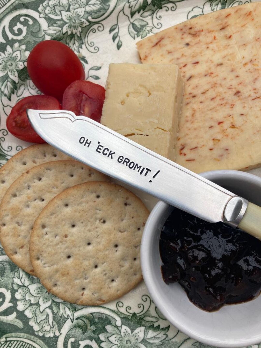 Oh 'eck Gromit - Vintage Hand Stamped Silver Plated Fun Birthday or ...