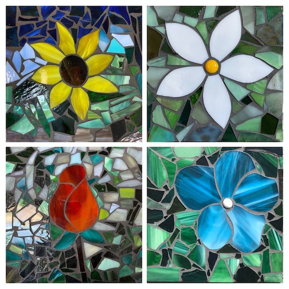 8x8 Flowers Collection Mosaic Kit 2 - Etsy