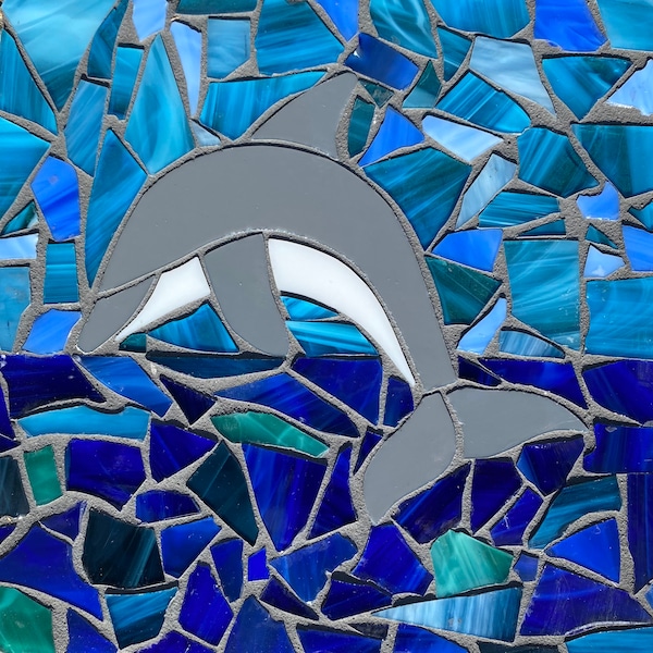 Mosaic Pattern Dolphin - Etsy