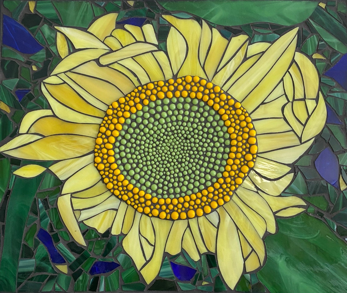 Completed Sunflower Mosaic - Etsy
