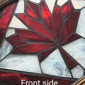 Maple Leaf Stained Glass Mosaic: Canadian Flag Window Hanging - Etsy Canada