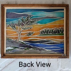Windswept Northern Pine Tree Stained Glass Mosaic: Artwork for Hanging ...