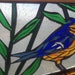 Barn Swallow Stained Glass Mosaic Panel for Hanging in Window, Blue ...