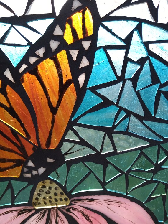 Purple Martin Mosaic Window