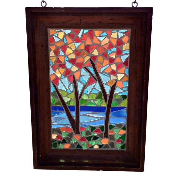 Stained Glass River Scene - Etsy