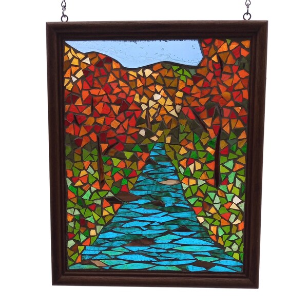 Stained Glass River Scene - Etsy