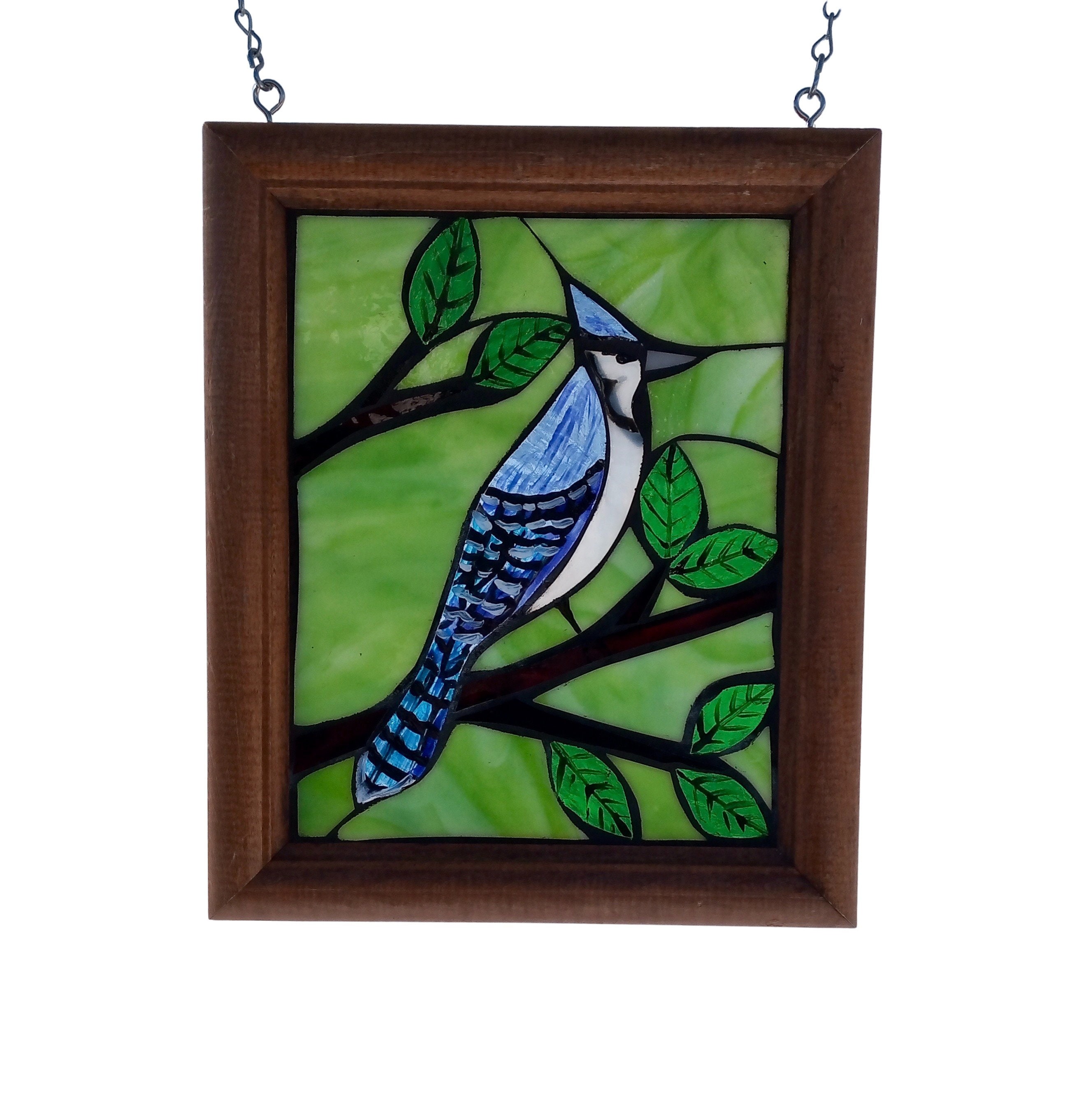 Blue Jay Glass Mosaic Glass Art Art & Collectibles Mosaics etna.com.pe