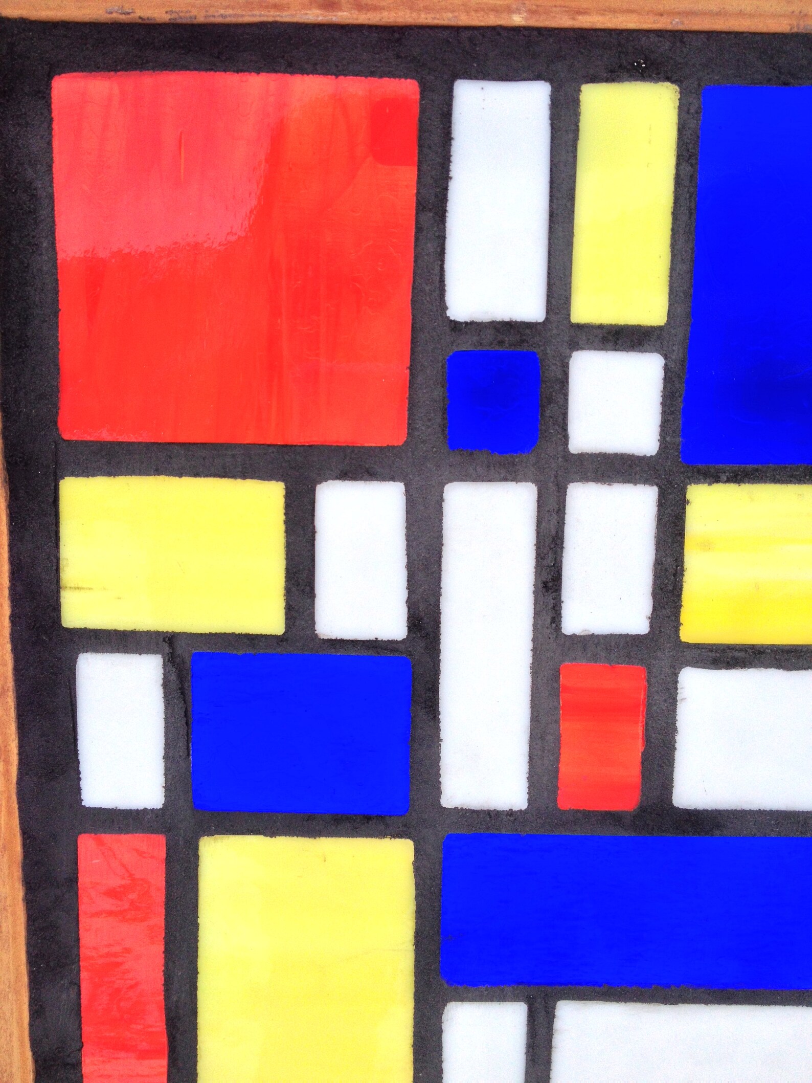 Mondrian Style Color Block Stained Glass Mosaic Panel - Etsy