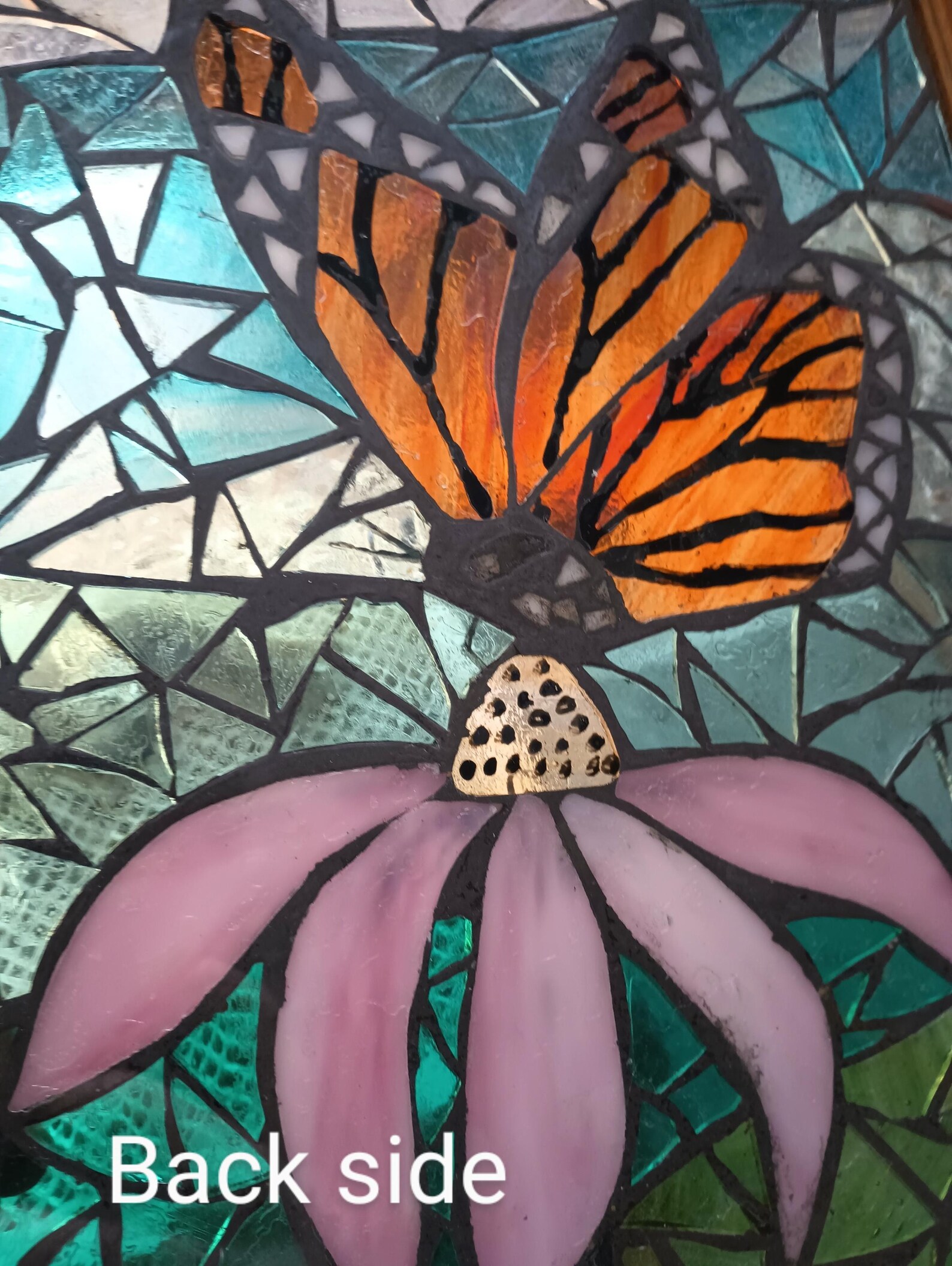 Monarch Butterfly Stained Glass Mosaic: Coneflower & Echinacea Garden ...