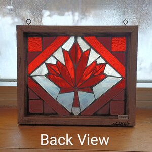 Maple Leaf Stained Glass Mosaic: Canadian Flag Window Hanging - Etsy Canada