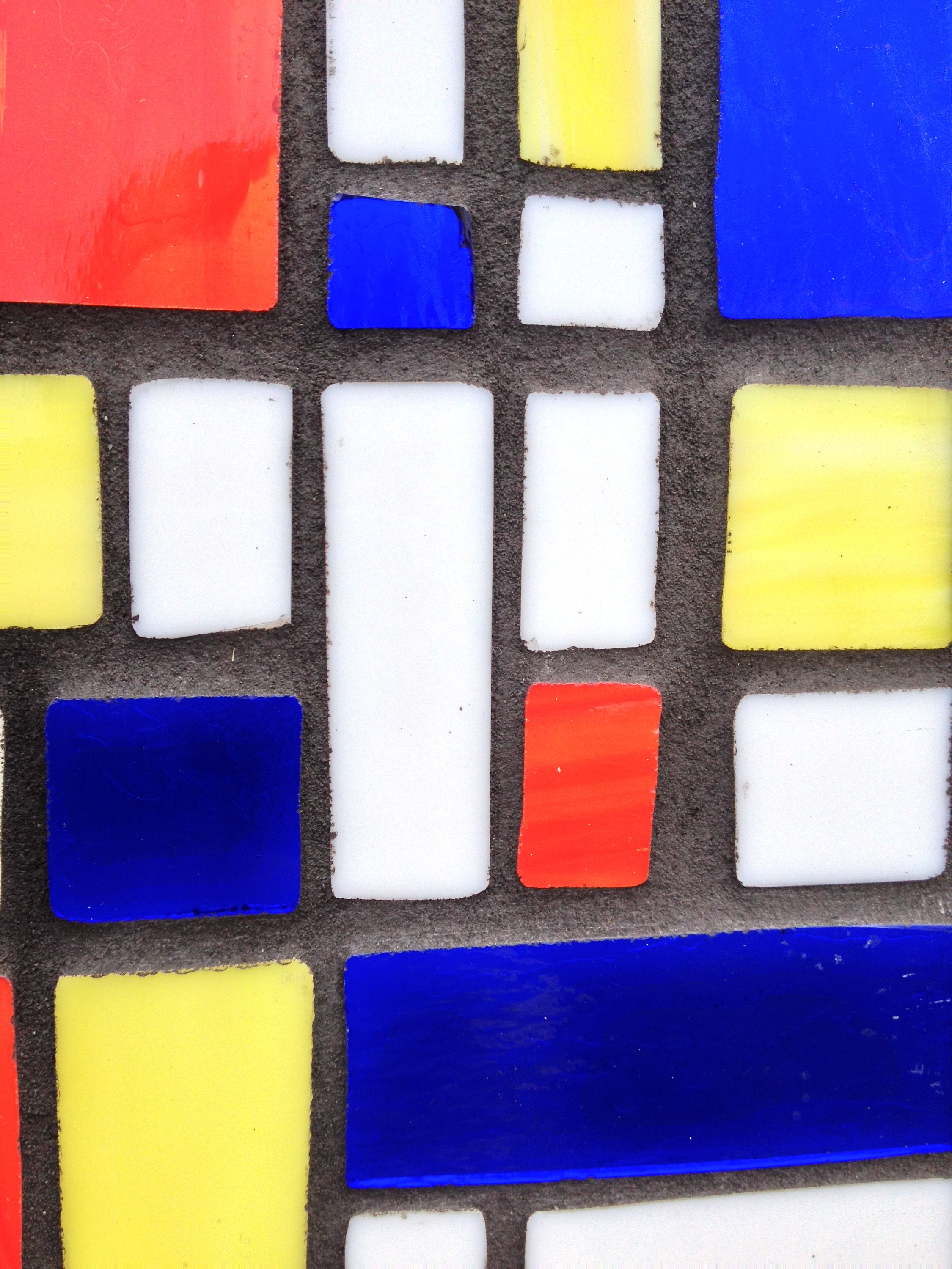 Piet Mondrian Style Stained Glass Mosaic Suncatcher Color - Etsy UK