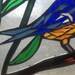 Barn Swallow Stained Glass Mosaic Panel for Hanging in Window, Blue ...