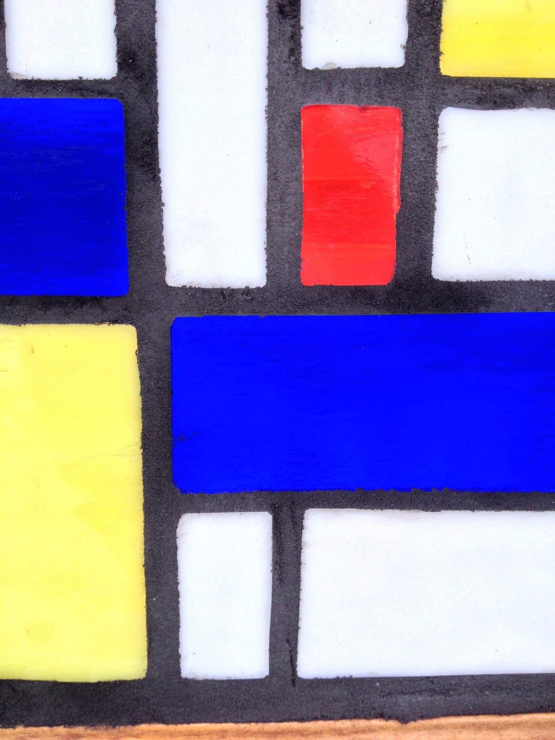 Mondrian Style Color Block Stained Glass Mosaic Panel - Etsy