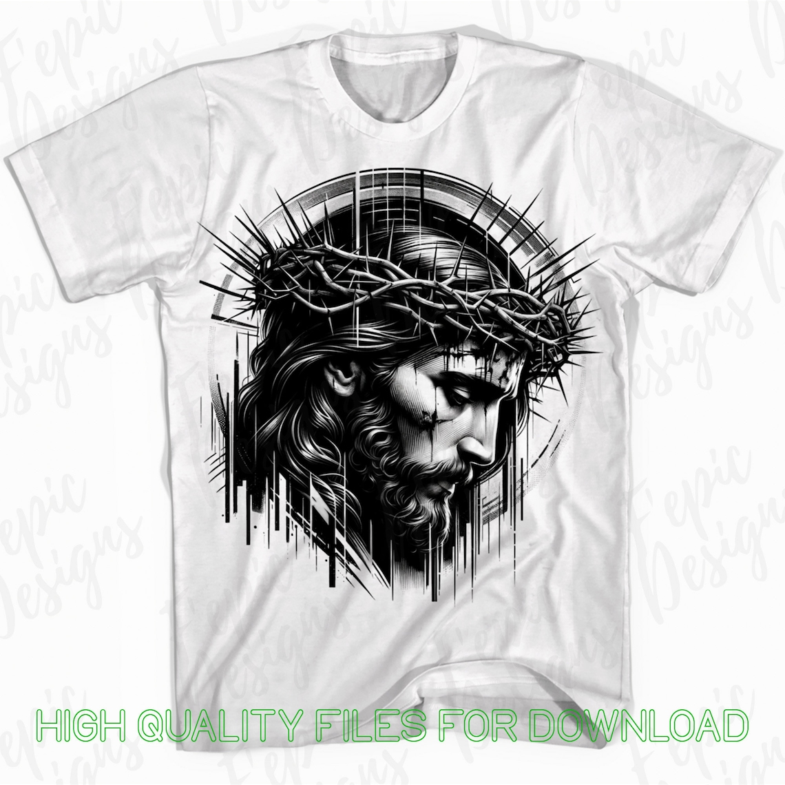 Jesus PNG Digital Jesus Crown of Thorns Jesus Design Christian Png ...