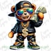 Money Talk Hip Hop Teddy Bear Graffiti Cartoon - Digital Download PNG ...