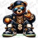 Graffiti Animal Print Hip Hop Teddy Bear, Trendy Teddy Bear, Digital ...