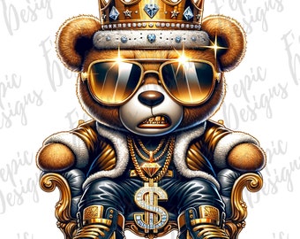Hip-hop Teddy Sticker, Urban Bear Sticker - Etsy