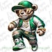 Graffiti Lucky Hip Hop Teddy Bear, Shamrock Teddy Bear, Digital ...